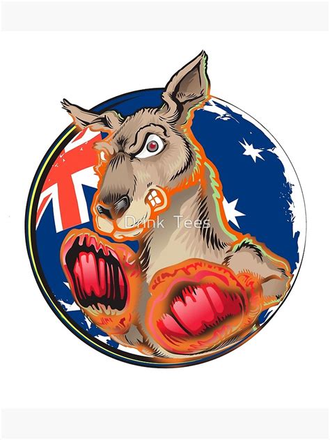 Angry Kangaroo Shirt Poster For Sale By Cmbarbosa Redbubble