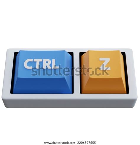 D Rendering Ctrl Z Keyboard Keys Stock Illustration Shutterstock