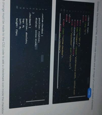 Consider The Following HTML And CSS Code StudyX