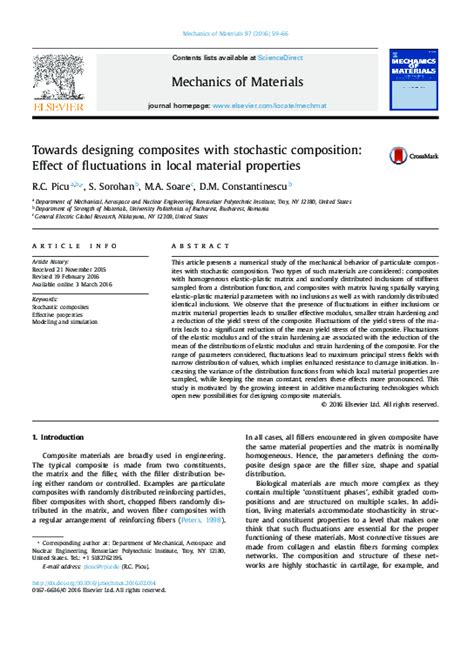 Pdf Towards Designing Composites With Stochastic Composition Effect
