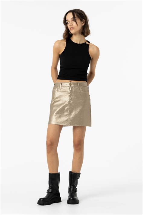 Metallic Mini Skirt 10056789990 Tiffosi