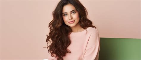 Premium Photo Close Up Portrait Of Her She Nice Looking Attractive