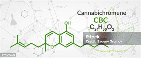 Cannabichromene Or Cbc Molecular Structural Chemical Formula Futuristic