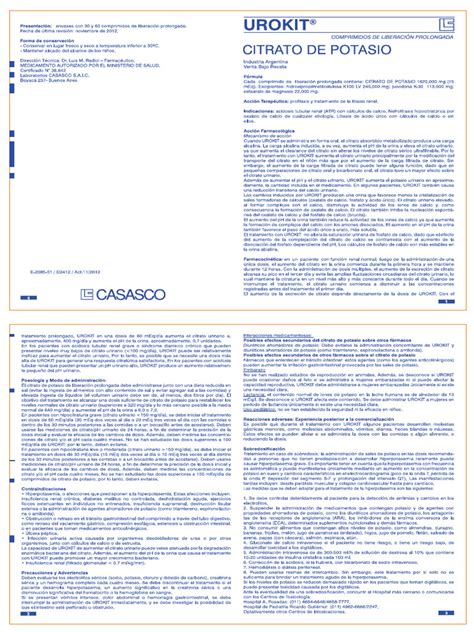 Instruccion Urokit Comprimidos Pdf