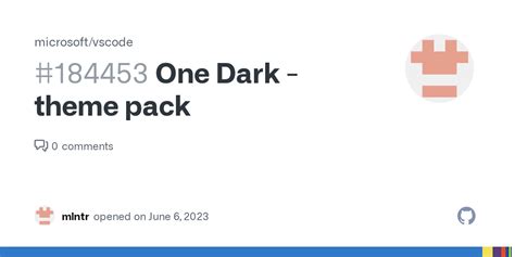 One Dark Theme Pack Issue Microsoft Vscode Github