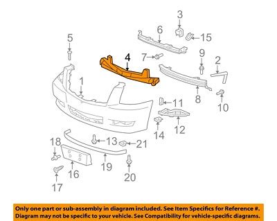 2008 2014 Chevrolet Escalade Esv Front Bumper Center Support Gm Oem
