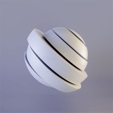 Abstract Illustration Depicting A White Sphere Divided Into Segments