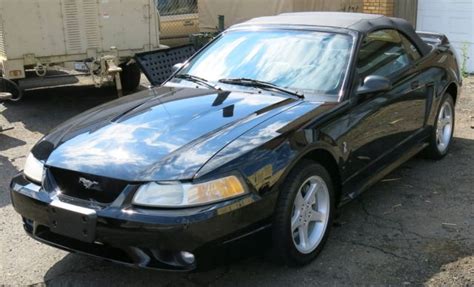 1999 Ford Mustang Svt Cobra Gt V8 Convertible Black And Black 86k Ac Leather