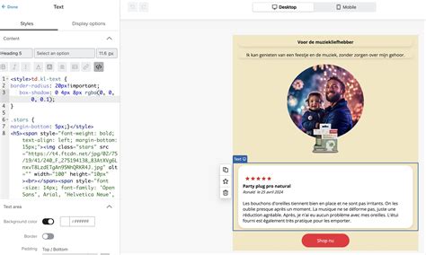 Html Klaviyo Custom Template How To Add Css To Only One Part Stack
