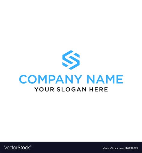 S Letter Logo In The Form Of Hexagons And Cube Vector Image
