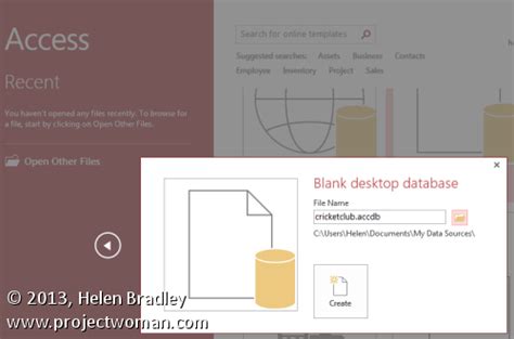 database first steps access 101 create your first database