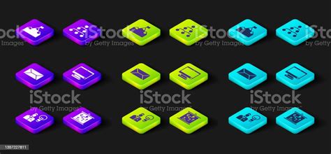 램프 전구 계획 전략 개념 봉투 컴퓨터 모니터 계층 구조 오르간 차트 및 산 플래그 아이콘으로 인간을 설정합니다 벡터 3차원