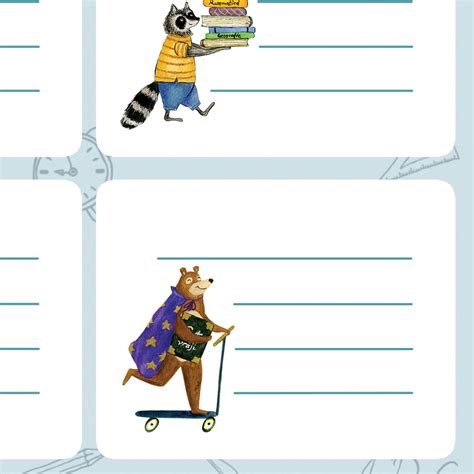 Etichete Scolare Ilustrate Luna Pictata