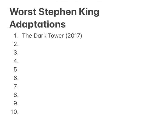 Worst Stephen King Adaptations Round 210 Rstephenking