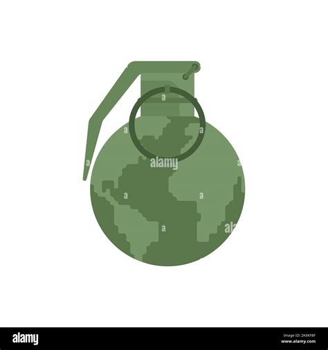 Planet Earth Grenade Earth Explosive Vector Illustration Stock Vector