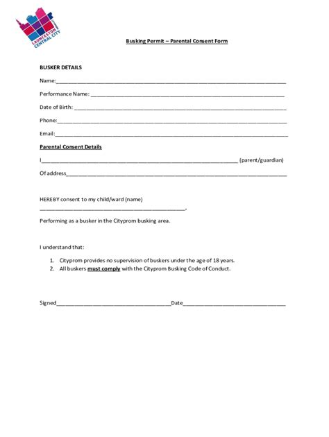 Fillable Online Busking Permit Combined Application Fax Email Print