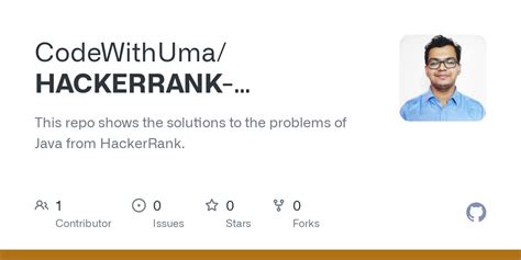 GitHub CodeWithUma HACKERRANK SOLUTIONS This Repo Shows The Solutions To The Problems Of Java