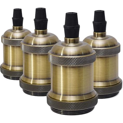 Set 4 X Soclu Lampa Ceramica E27 92 X 45 Mm Bronz Emagro