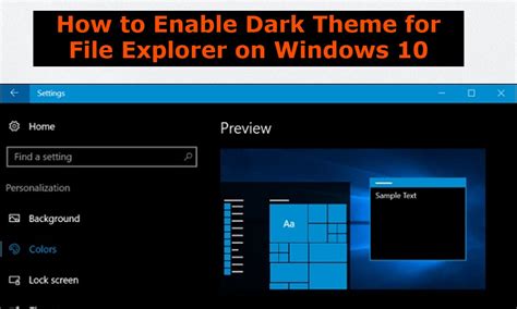 How To Enable Dark Theme For File Explorer On Windows 10 Itechtut A