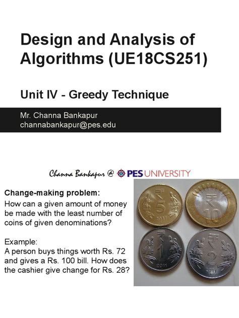 Daa Unit Iv Greedy Technique Lecture Slides Pdf Pdf Code Vertex Graph Theory