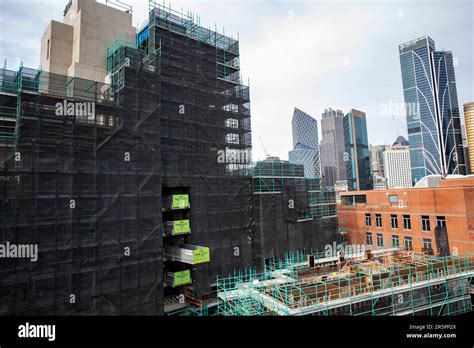 Scaffolding Around The Development Of The Sirius Building In Sydney Beside The Harbour Bridge