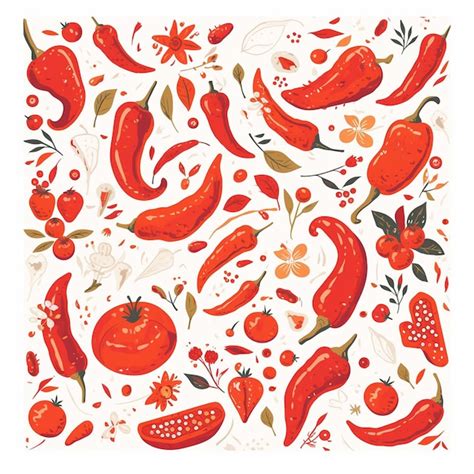 Premium Vector Malaysian Pepper Patterns With Intricate Designs