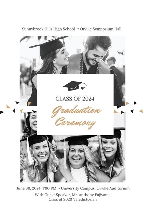 Free Graduation Ceremony Poster Template To Edit Online