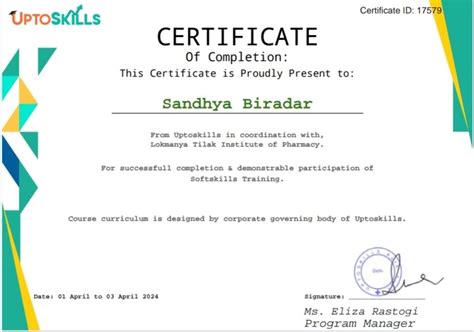 Uptoskill Skilldevelopment Continueslearning Sandhya Biradar