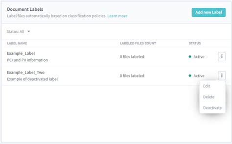 Document Labeling Egnyte