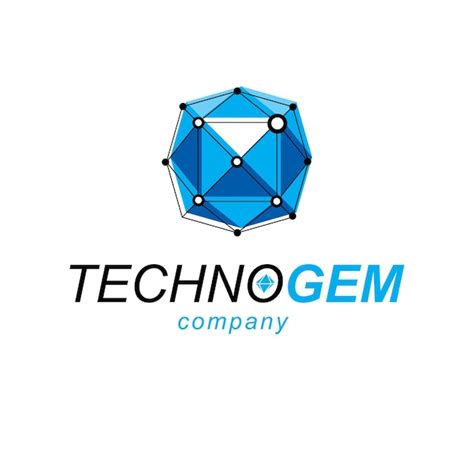 Premium Vector Innovation Technologies Logo Abstract Vector 3d Mesh Polygonal Object Science