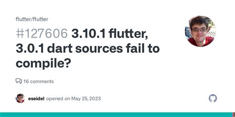 3101 Flutter 301 Dart Sources Fail To Compile · Issue 127606