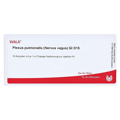 Plexus Pulmonalis Nervus Vagus Gl D 15 Ampullen 10x1 Milliliter N1 Medpex