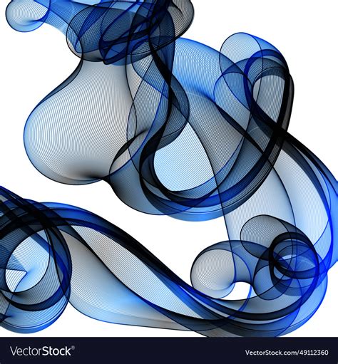 Dark Blue Abstract Wave Design Element Royalty Free Vector