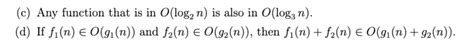 c any function that is in o log2n is also in