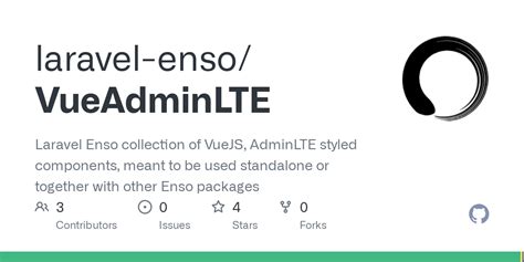 Github Laravel Ensovueadminlte Laravel Enso Collection Of Vuejs