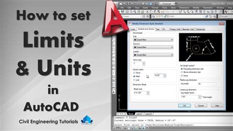 Autocad 4 How To Set Units And Limits In Autocad Page Setup In Autocad 2010 Autocad Basics