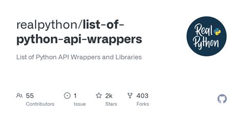 GitHub Realpython List Of Python Api Wrappers List Of Python API