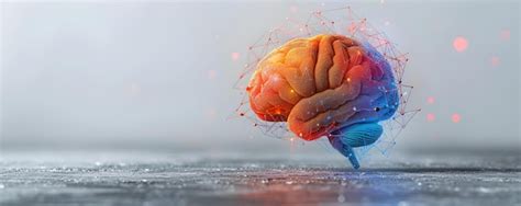 Premium Photo Colorful Brain With Vibrant Neural Network Showcasing Convergent Thinking And