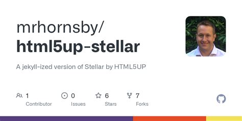 Github Mrhornsbyhtml5up Stellar A Jekyll Ized Version Of Stellar By