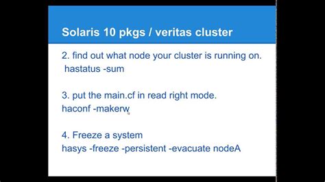 Installing Solaris 10 Pkg On A Veritas Cluster Environment Youtube