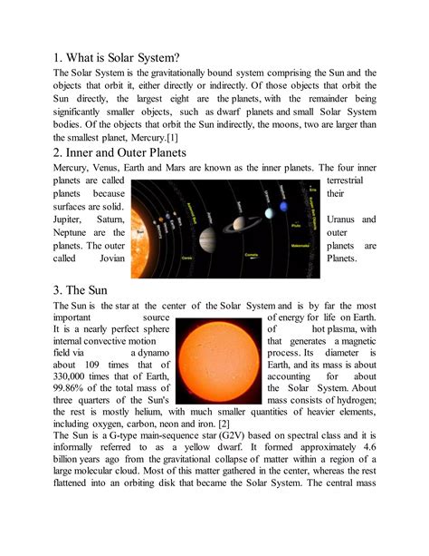 Solar System Assignment Docx