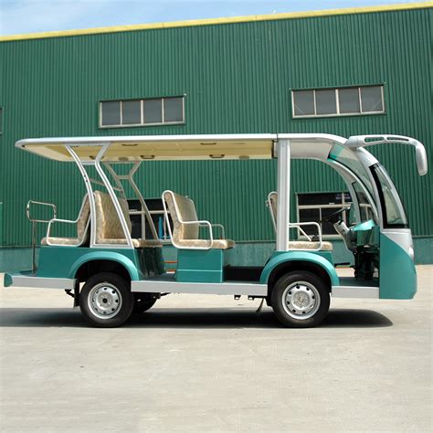 11 Seats Battery Powered Classic Shuttle Enclosed Electric Sightseeing Car New Tourist Bus