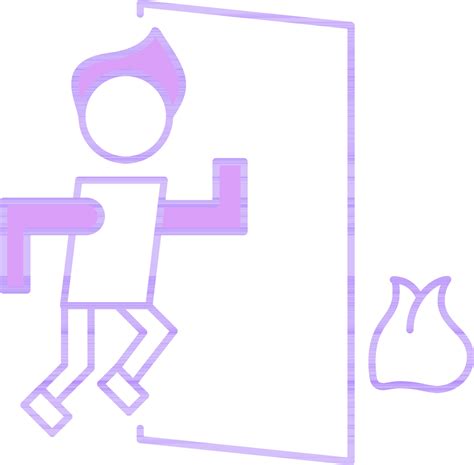 Emergency Exit Icon In Purple And White Color 24461988 Vector Art At