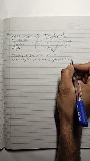 9 Two Circles Intersect At Two Points B And C Through B Two Line Segme