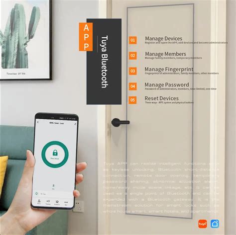 smart life tuya bluetooth ble access control fingerprint keypad smart