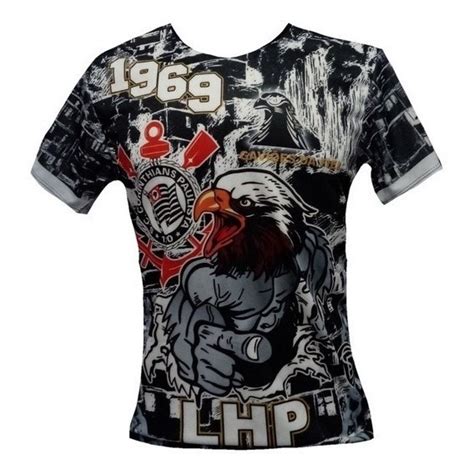 Camiseta do Corinthians edição especial Gaviões da Fiel Preto Branco e