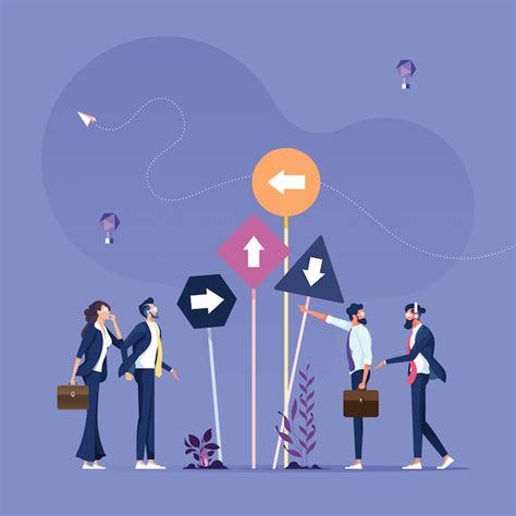 Premium Vector Right Direction Concept