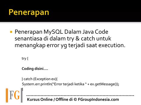 Modul Kelas Programming Java Mysql Ppt