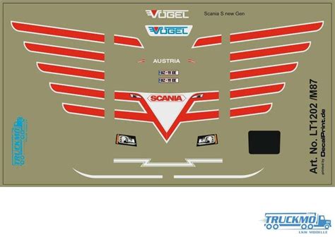 TRUCKMO Decal Vögel Transporte Scania S Next Generation LT1202