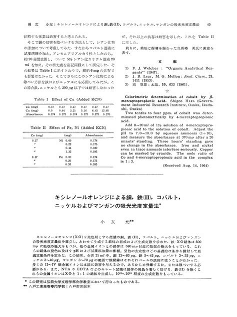 Cu Fe Co Ni Mn Xylenol Pdf